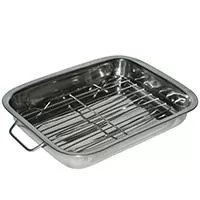 Inox posuda za pečenje sa rešetkom 32x24cm