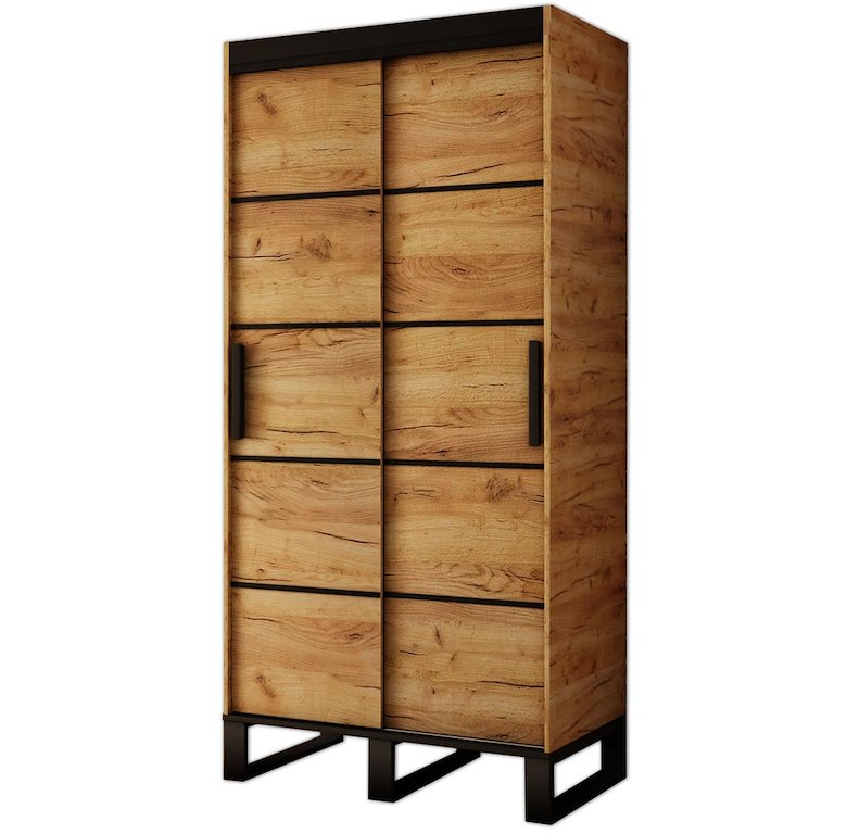 Ormar Loft 2 vrata 100,5x62x212 cm zlatni hrast