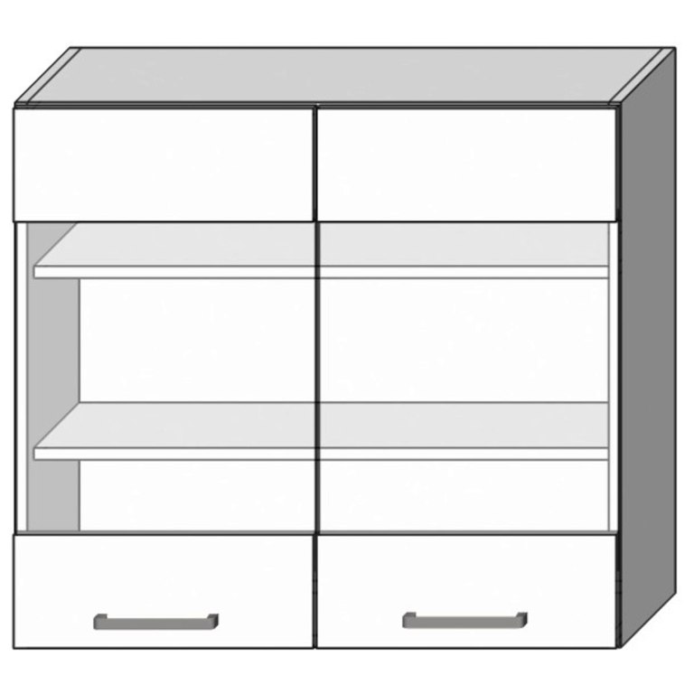 Kuhinjski element Vita 2 vrata WS80 bela sjaj