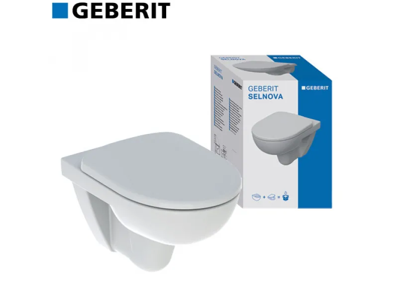 Geberit SELNOVA501.752.00.2 set konzolna wc šolja 500.260.01.1 vidljivo kačenje sa običnom daskom