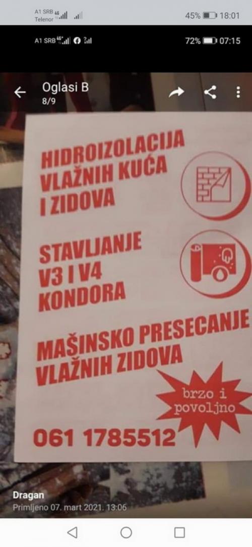 Hidroizolacija vlaznih kuca