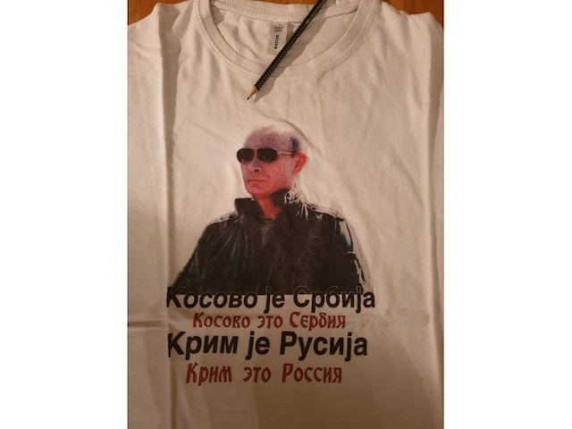 PUTIN bela majica L- XL