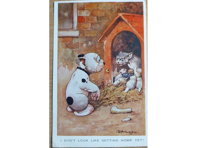 Pas šaljiva Comic razglednica Bonzo Velika Britanija