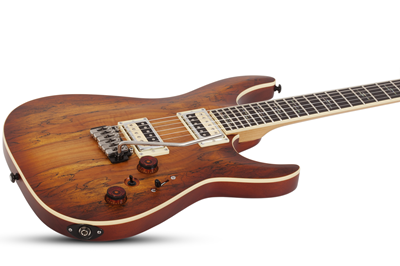 Schecter C-1 Exotic Spalted Maple Satin Natural Vintage Burst (SNVB) SKU # 3338