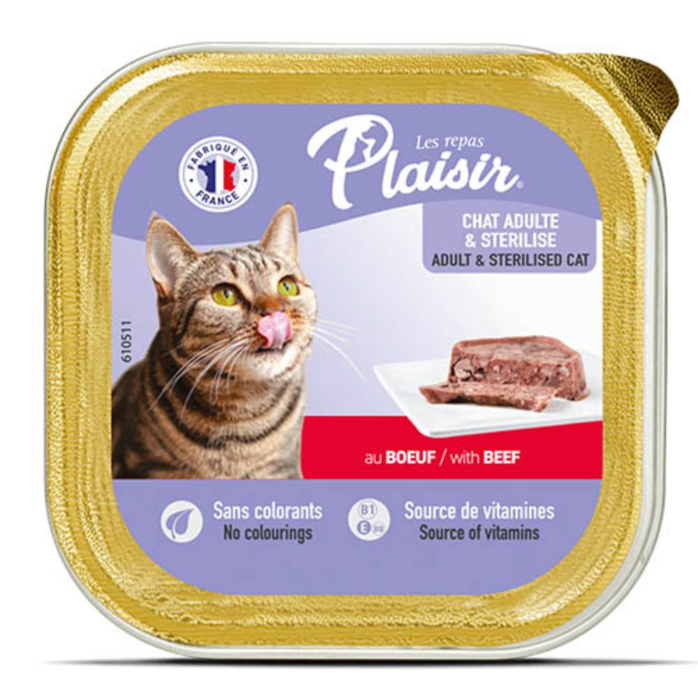 PLAISIR PASTETA ZA MACKE 100G GOVEDINA