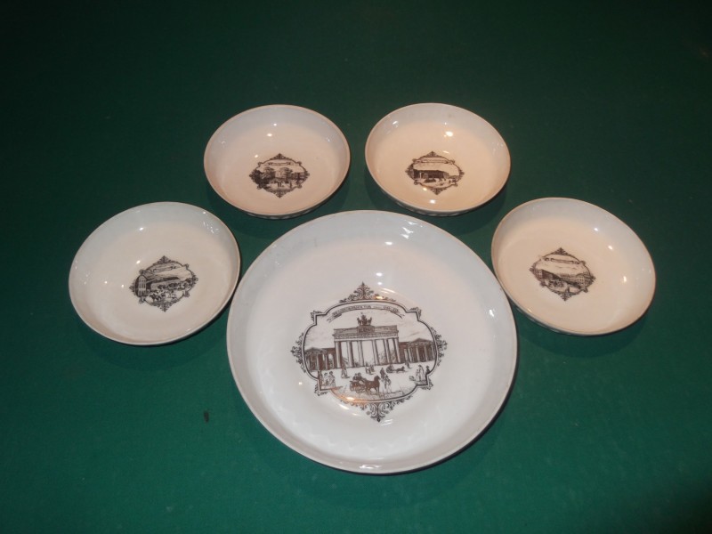 4 tanjira i cinija antikvarni Wallendorf porcelan