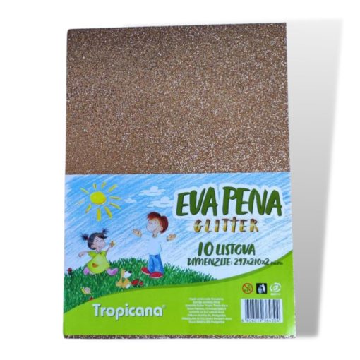 Pena karton A4 EVA GLITTER SVETLI BAKAR 1/10, Tropicana