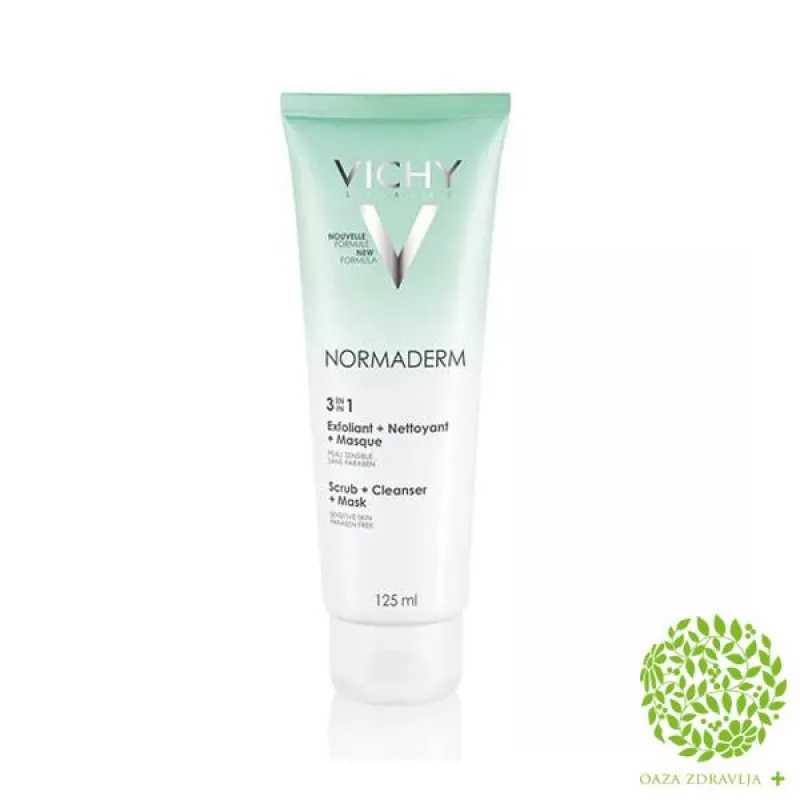 VICHY NORMADERM 3U1 KREMA ZA ČIŠĆENJE PILING MASKA 125 ML