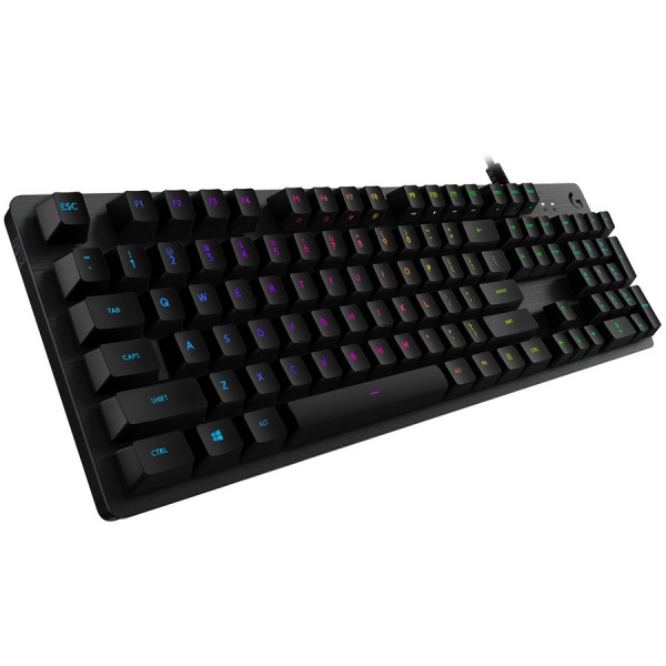 LOGITECH G512 CARBON LIGHTSYNC RGB Mechanical Gaming Keyboard with GX Red switches-CARBON-US INTL-USB-IN ( 920-009370 )