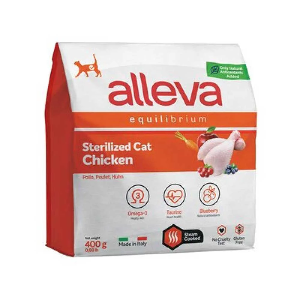 Alleva hrana za sterilisane mačke EQUILIBRIUM Adult - piletina 400g