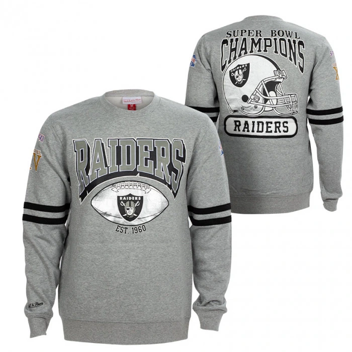 Las Vegas Raiders Mitchell & Ness All Over Print Crew duks