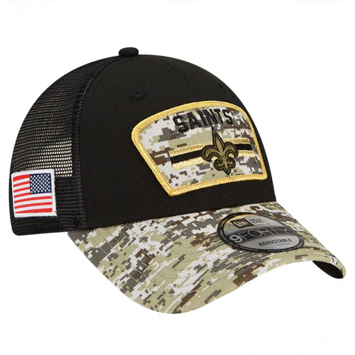 New Orleans Saints New Era 9FORTY Trucker 2021 Salute to Service kačket