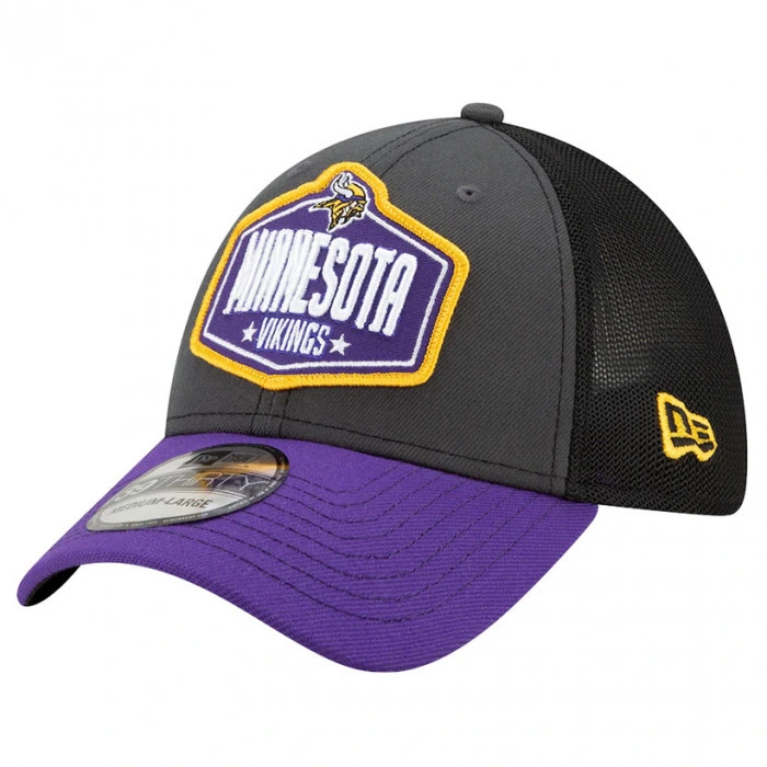 Minnesota Vikings New Era 39THIRTY Trucker 2021 NFL Official Draft kačket