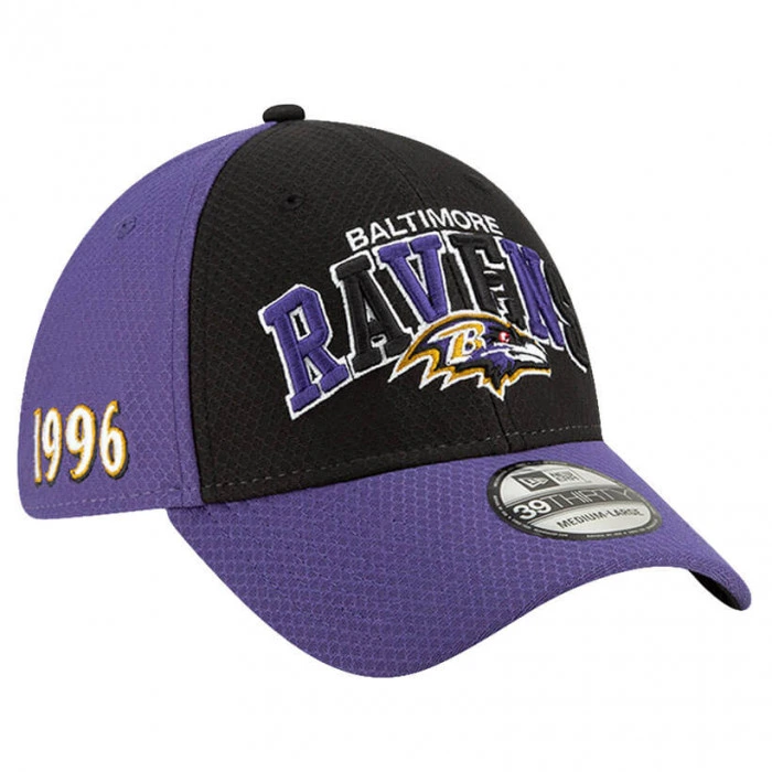 Baltimore Ravens New Era 39THIRTY 2019 NFL Official Sideline Home 1996s kačket