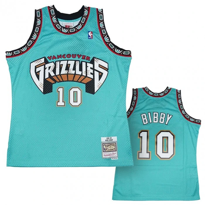 Mike Bibby 10 Vancouver Grizzlies 1998-99 Mitchell & Ness Swingman Road dres