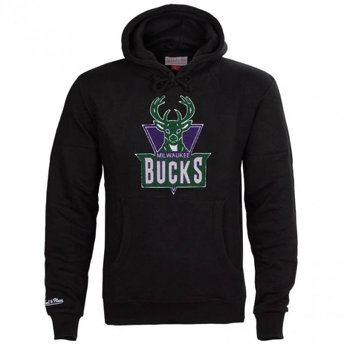 Milwaukee Bucks Mitchell & Ness Chenille Logo duks sa kapuljačom