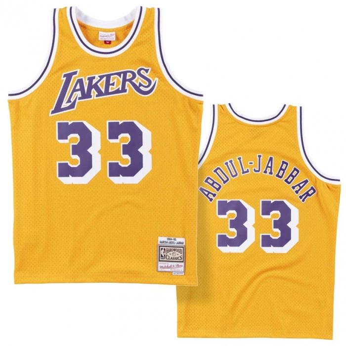 Kareem Abdul-Jabbar 33 Los Angeles Lakers 1984-85 Mitchell & Ness Swingman dres