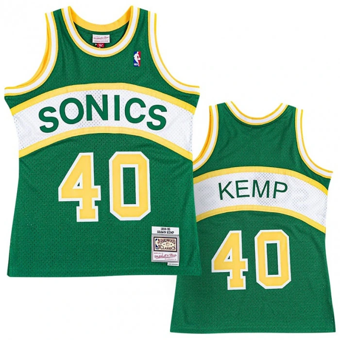 Shawn Kemp 40 Seattle Supersonics 1994-95 Mitchell & Ness Road Swingman dres