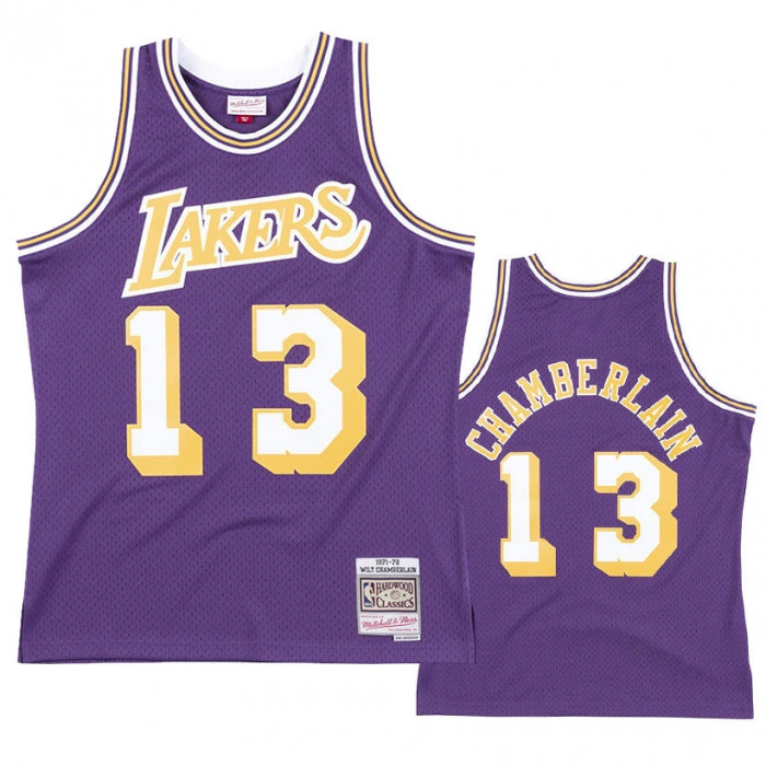 Wilt Chamberlain 13 Los Angeles Lakers 1971-72 Mitchell & Ness Road Swingman dres