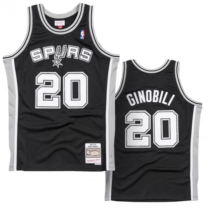 Manu Ginobili 20 San Antonio Spurs 2002-03 Mitchell & Ness Swingman dres