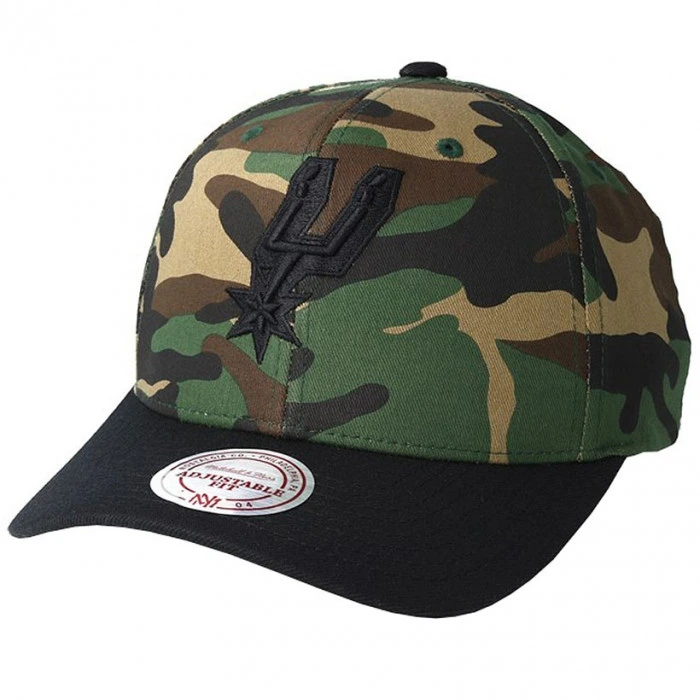 San Antonio Spurs Mitchell & Ness Camo Flexfit 110 kačket