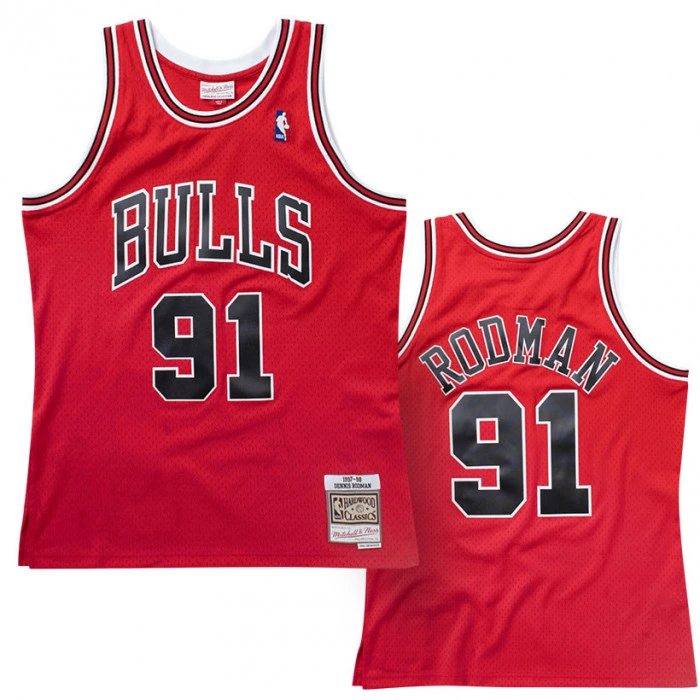 Dennis Rodman 91 Chicago Bulls 1997-98 Mitchell & Ness Swingman dres