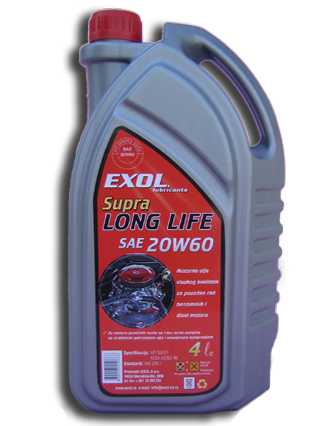 Exol Supra Long Life SAE 20W60 4Lit.