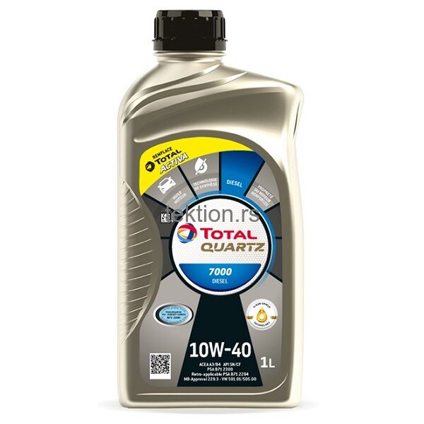 Total Quartz 7000 Diesel 10W40 1Lit.