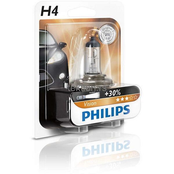 Philips 12V H4 60/55W +30% Vision Blister