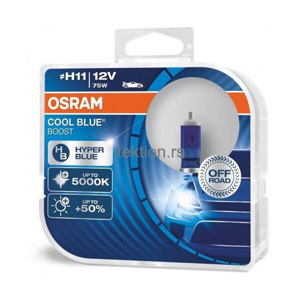 Osram auto sijalica Cool Blue Boost Hyper Blue 12V H11 75W Duobox