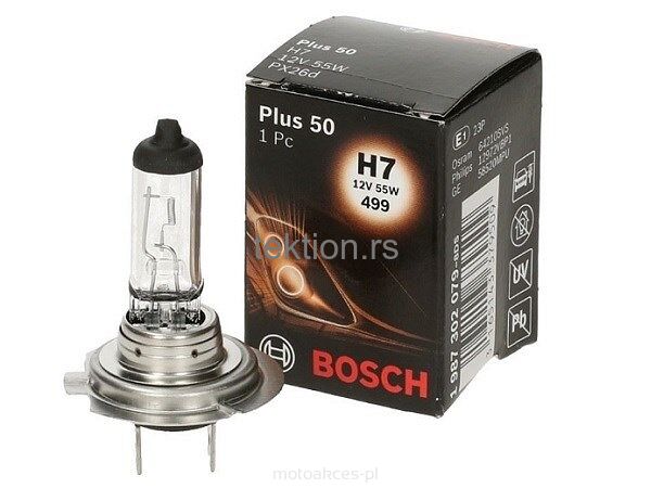 Bosch auto sijalica Plus 50 12V H7 55W