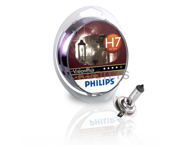 Philips 12V H7 55W +60% Vision Plus 2kom