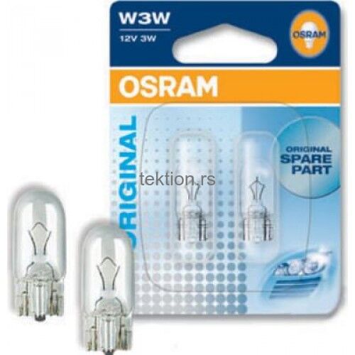 Osram ubodna auto sijalica Standard 12V W3W Double Blister