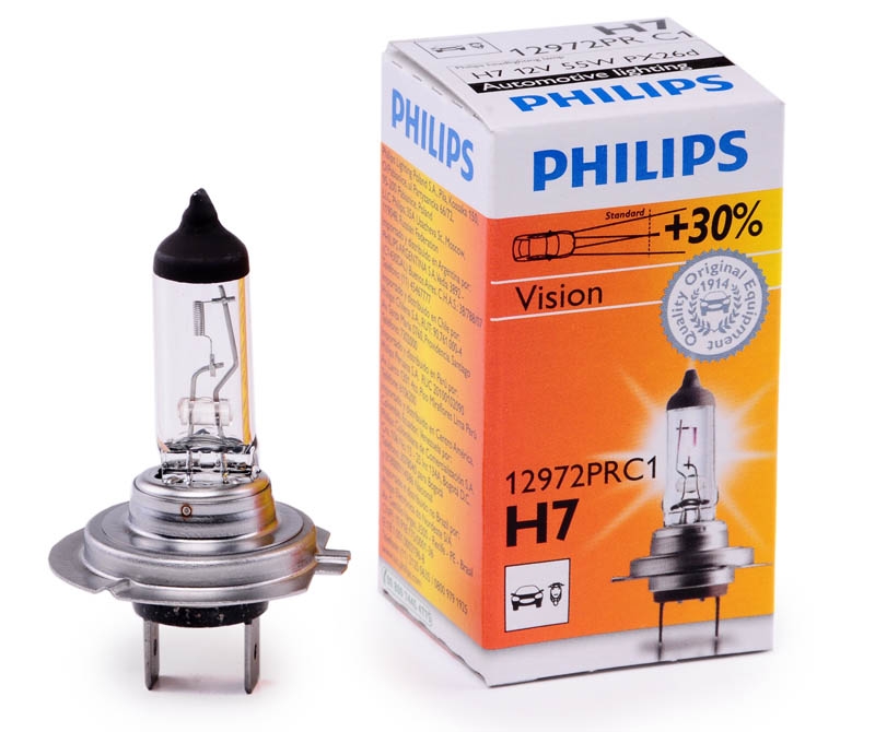 Philips 12V H7 55W +30% Premium Vision
