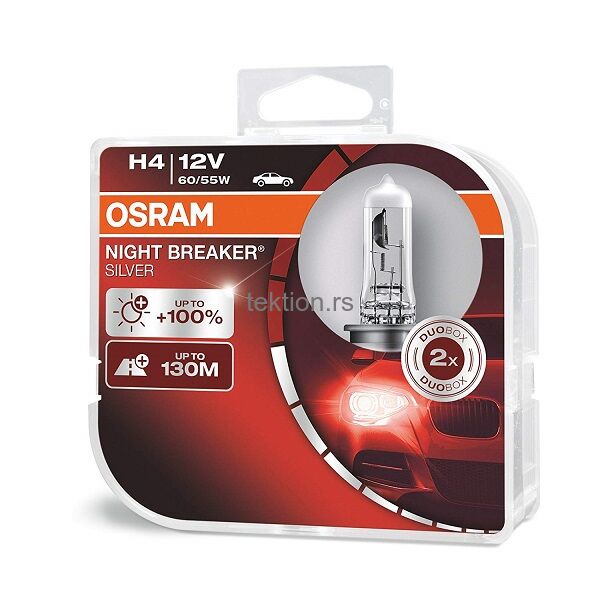 Osram auto sijalica Night Breaker Silver 12V H4 60/55W Duobox