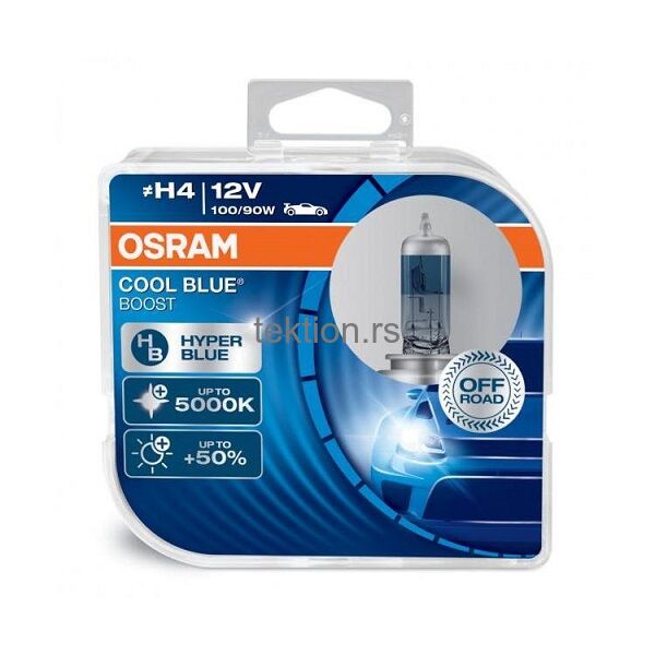 Osram auto sijalica Cool Blue Boost Hyper Blue 12V H4 100/90W Duobox