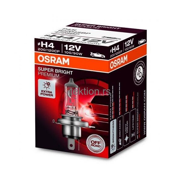 Osram auto sijalica Super Bright Premium 12V H4 100/90W