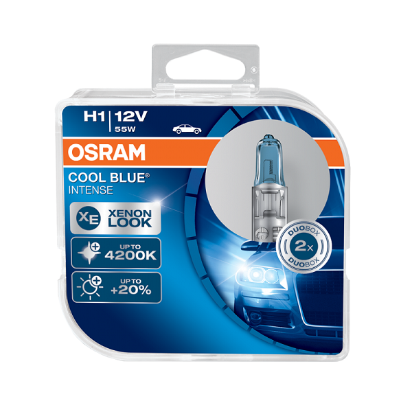 Osram auto sijalica Cool Blue Intense 12V H1 55W Duobox
