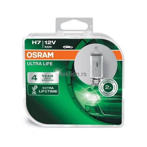 Osram auto sijalica Ultra Life 12V H7 55W Duobox