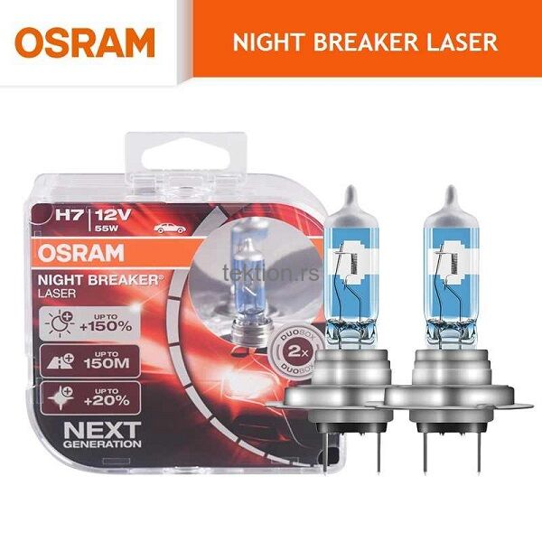 Osram auto sijalica Night Breaker Laser +150% 12V H7 55W Next Generation Duobox