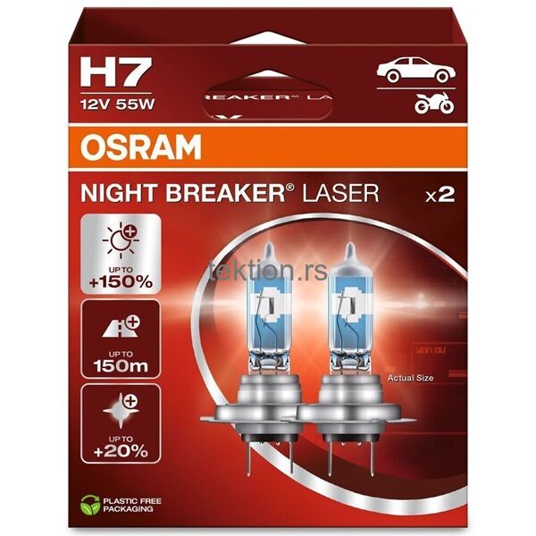 Osram auto sijalica Night Breaker Laser +150% 12V H7 55W Next Generation Duobox