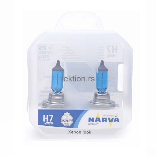 Narva auto sijalica 12V H7 85W + W5W Range Power White Xenon Effect 2+2 kom