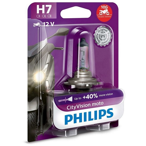 Philips 12V H7 55W +40% CityVision Moto