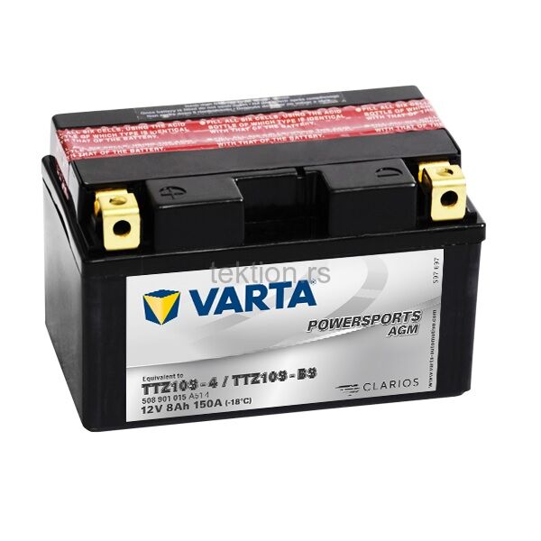 Varta Powersports AGM moto akumulator 12V/8Ah TTZ10S-BS