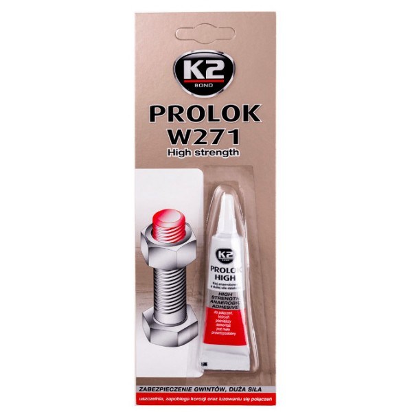 K2 Prolok W271 trajni lepak za navrtke 6ml