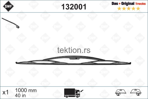 SWF Truck metlica brisača 132001 1000mm