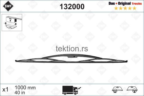 SWF Truck metlica brisača 132000 1000mm