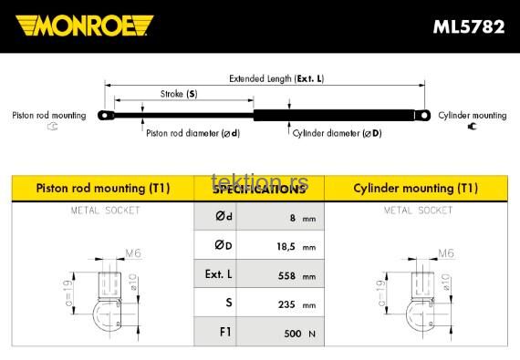 Monroe amortizer gepeka ML5782 Citroen C4 Coupe