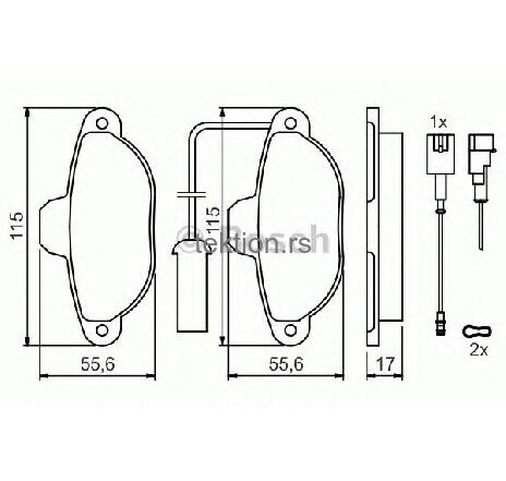 Bosch pločice za kočnice sa kablom Fiat/Zastava 10