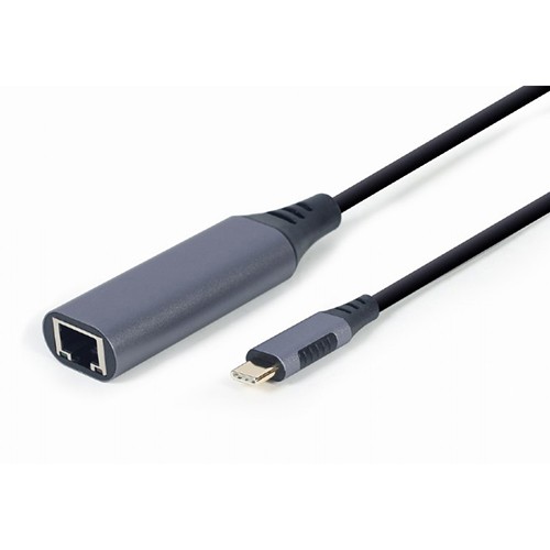 Gembird USB type-C Gigabit network adapter, space grey | A-USB3C-LAN-01